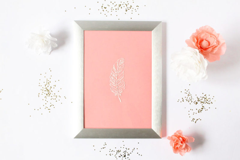 DIY embroidered frame - Home decor easy DIY ideas - Céline Lunakim